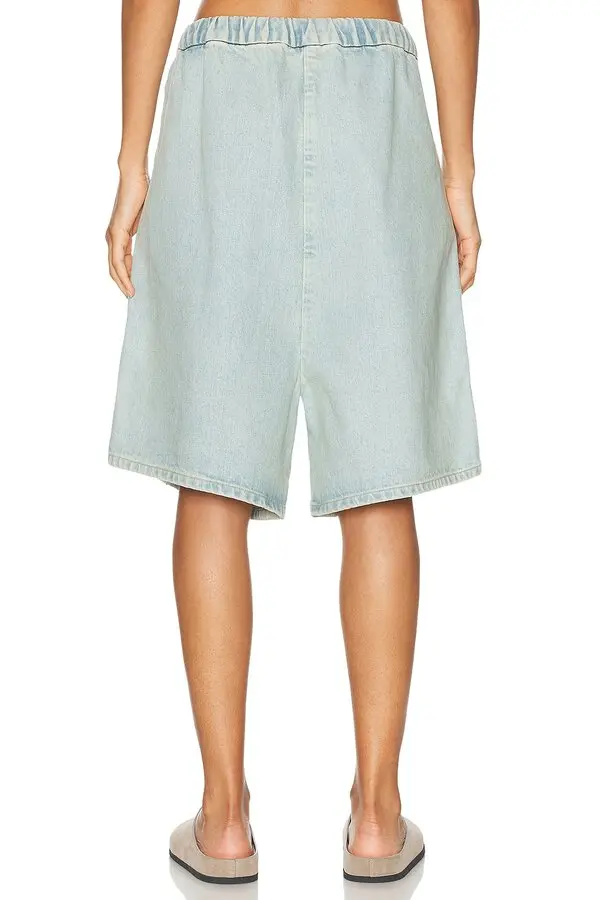 Fear Of God Denim Stripe Shorts In Brown - Light Indigo | Editorialist